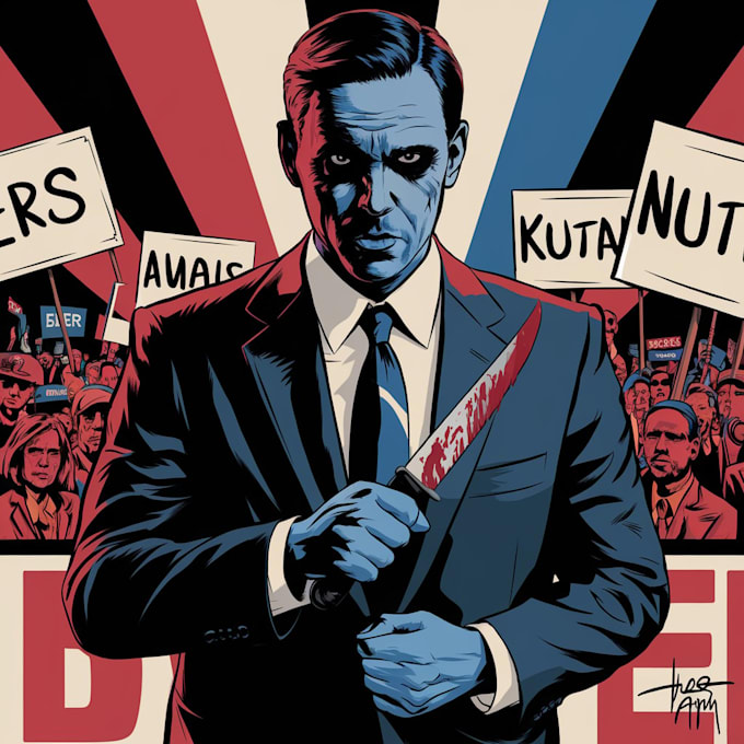 Desing a political cartoon art by Omerahoise | Fiverr