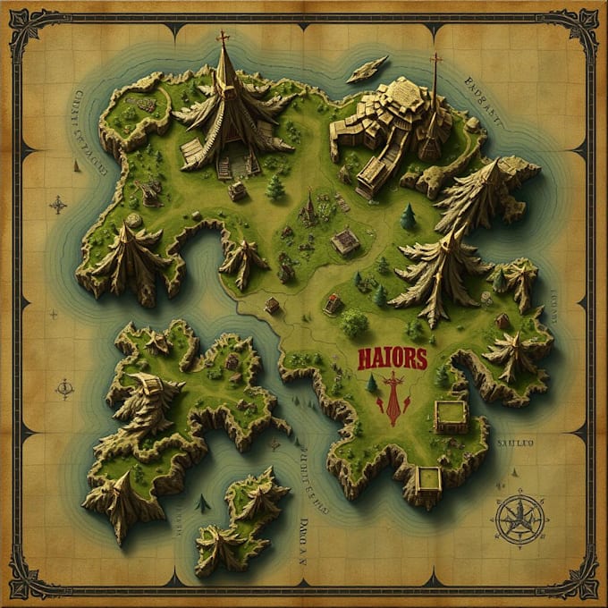 Create a high quality fantasy map for dnd, and campaigns by Visseest ...