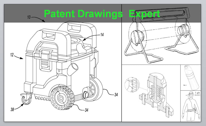 Do professional patent drawings i us eu patent expert by ...