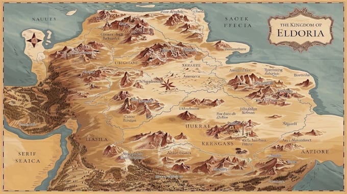 Draw a map of your fantasy map illustration by Joslinolt | Fiverr