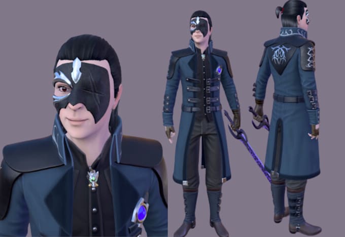 Style 3d Game Character Model 3d Modular Character Rigging In Unity Or