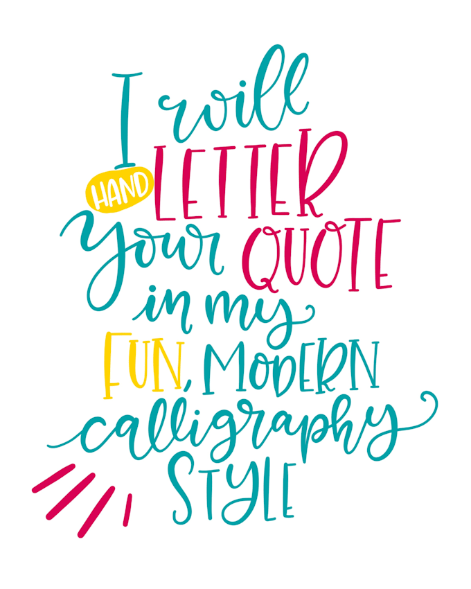 Hand letter a quote in modern calligraphy by Jagoeler | Fiverr