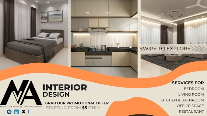 Design and do realistic render of interior exterior using sketchup and ...