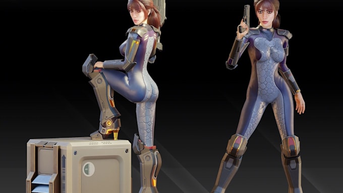 3d character model, 3d rigging, 3d model in blender, maya, cinema4d ...