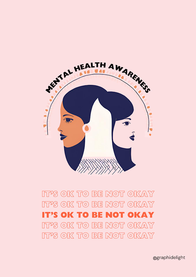 Create inspiring mental health awareness graphics by Graphidelight | Fiverr