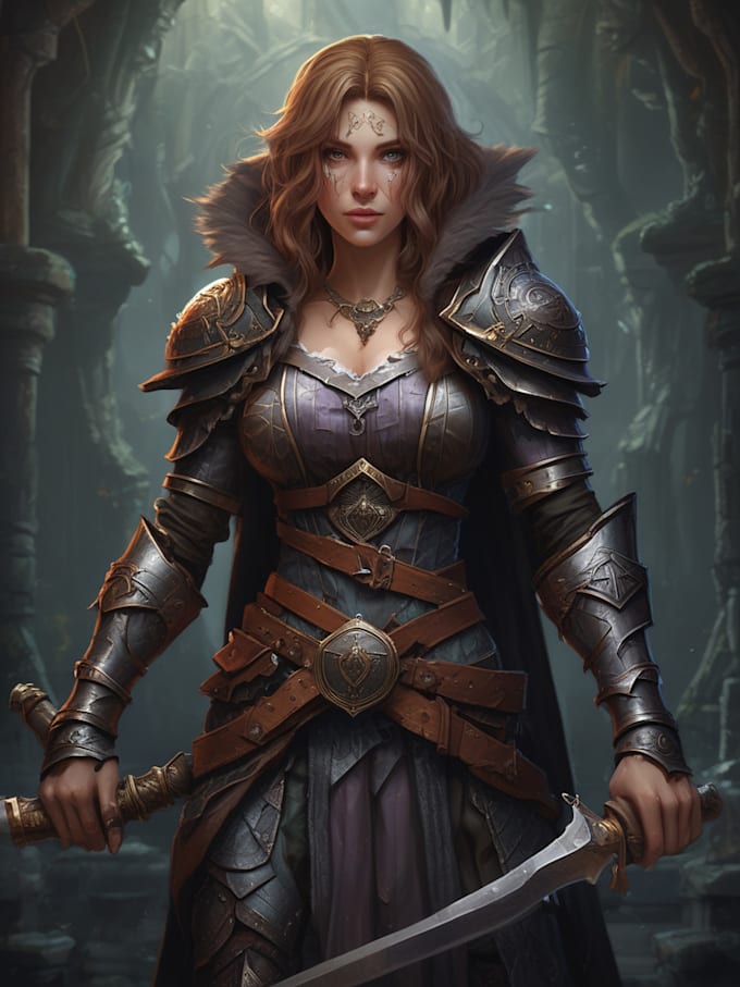 Make an illustration of a fantasy character idea art by Hanifbus | Fiverr