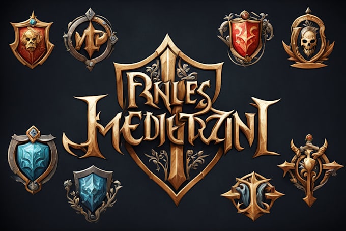 Make original medieval, fantasy, rpg, mmorpg game logo title by Ajanige ...