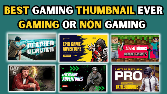 Design eye catching gaming or non gaming thumbnails by Areba_marketing ...