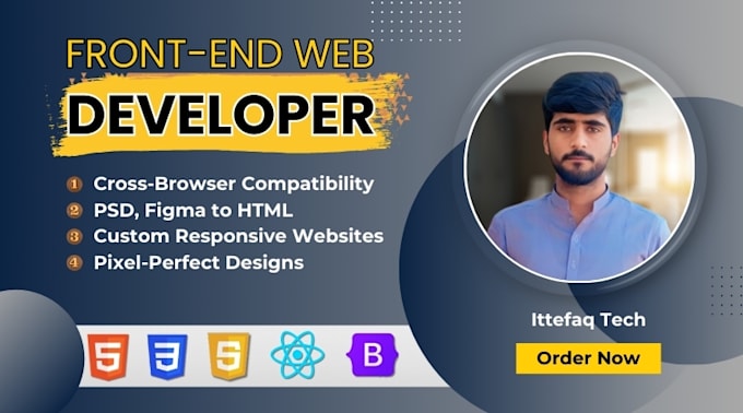 Be Your Front End Web Developer Using React Js Html Css By Ittefaq