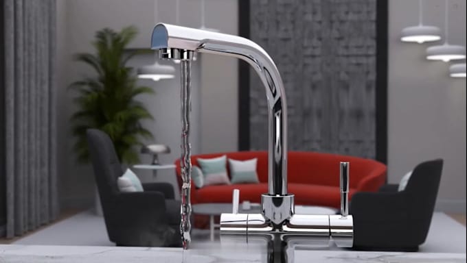 Render realistic 3d water product animation, cgi fluid vfx, 3d water ...