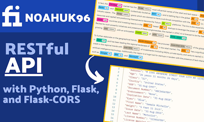 Create, fix, update ai ml restful api, web app with python flask docker by Noahuk96 | Fiverr