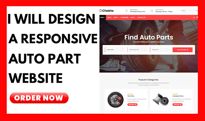 Design auto parts website automobile website auto parts store auto ...