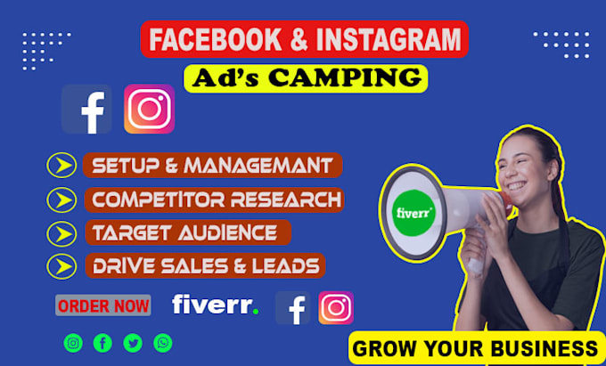 Setup facebook ads camping, fb marketing, instagram advertising, meta ...