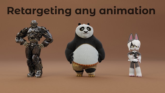 Retarget your 3d animations for any characters by Sergiobo | Fiverr