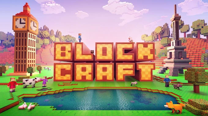Minecraft game, block crafting roblox game, realistic map, day, night ...