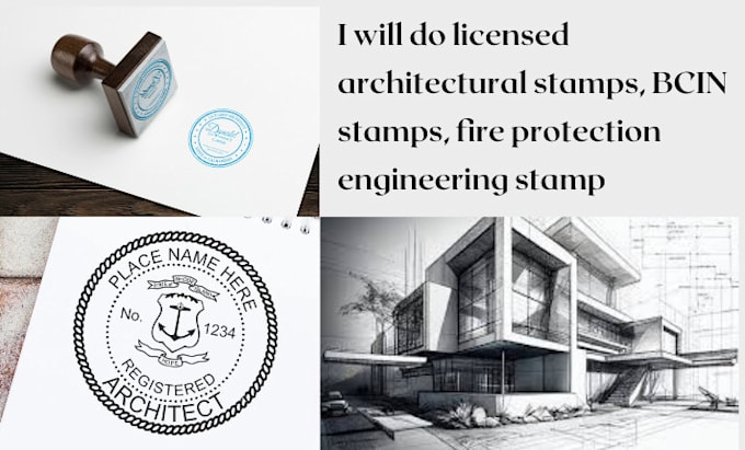 Do licensed architectural stamps, bcin stamps, fire protection ...