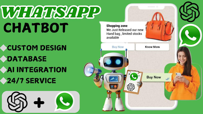 Whatsapp chatbot, ai integration, web automation, ai whatsapp, ai sms ...