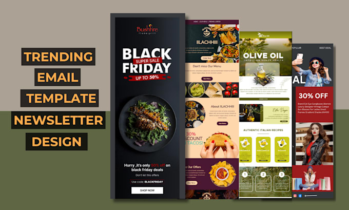 Design mailchimp email newsletter, mailchimp email template and email ...