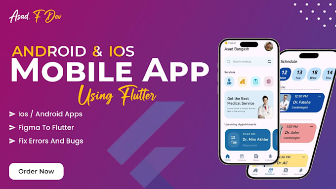 Flutter mobile app development for ios app and android app with flutter by Assad11512 | Fiverr