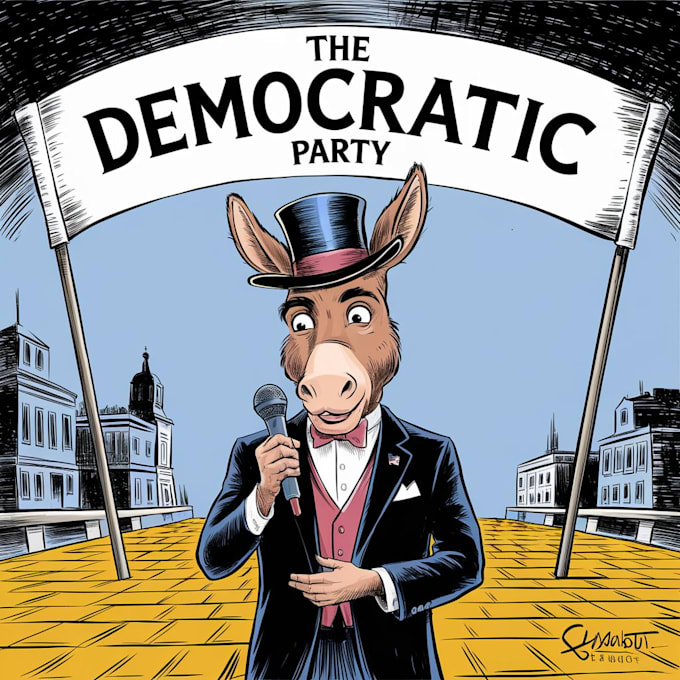 Draw digital political cartoons by Eardaparei | Fiverr