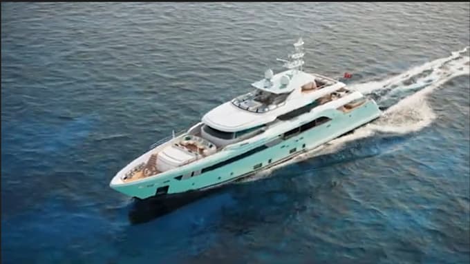 Render realistic 3d boat animation, yatch , ship design water ...