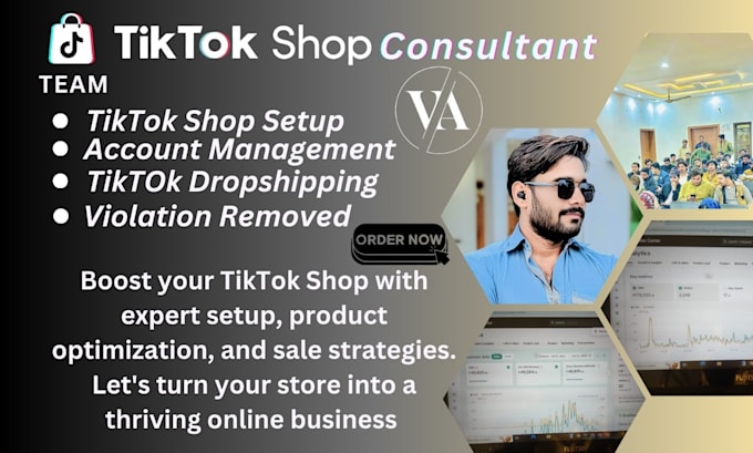Manage tiktok shop, create, setup tik tok shop, tiktok shop virtual ...