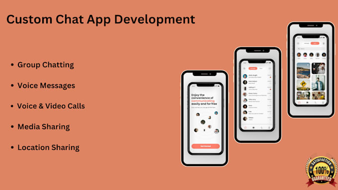 Custom native chat app development, develop chat app, chat web ...
