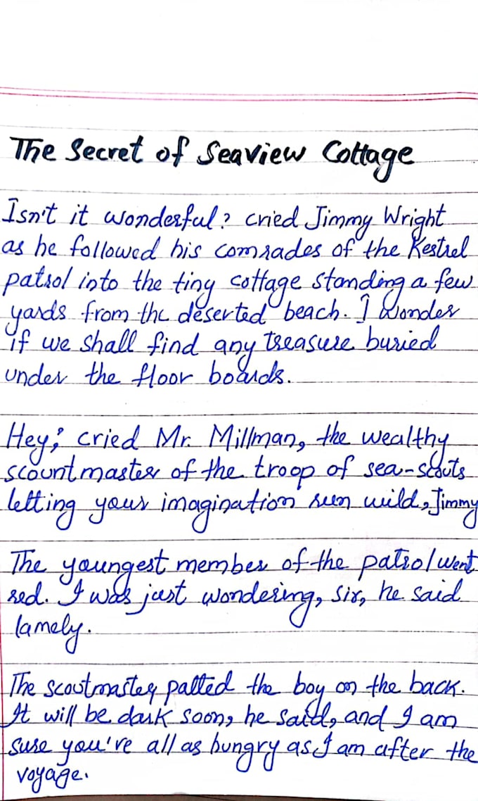 Write and rewrite handwritten notes and letters by Sabaexp_writing | Fiverr