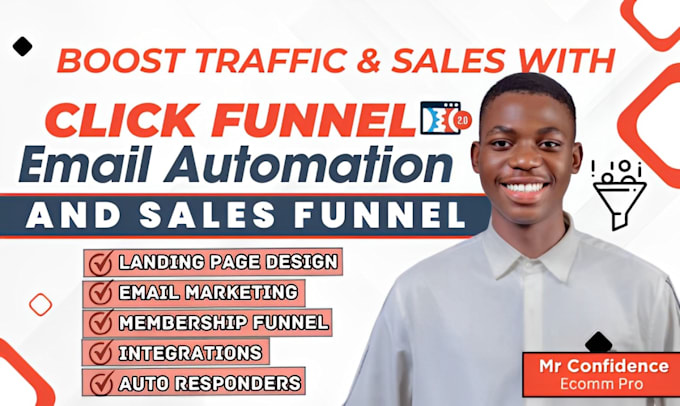 Build clickfunnel sales funnel, go high level workflow, clickfunnel ...