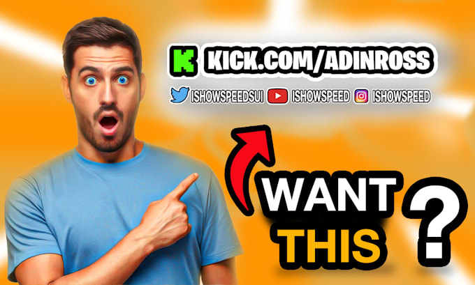 Create social media overlay banners like adin ross or ishowspeed stream by Leonmdesigns_ | Fiverr