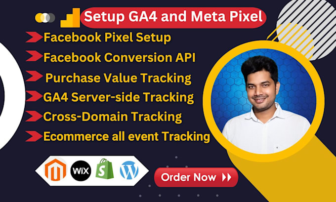 Setup facebook pixel, conversion api, ga4 ecommerce server side tracking via gtm by Mdjoy_ad ...