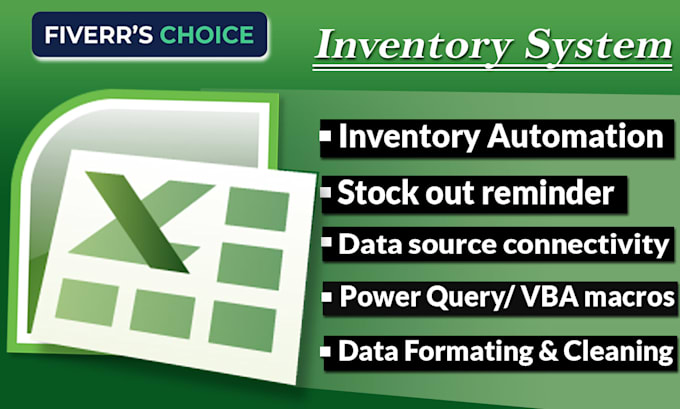 Create custom inventory management spreadsheet in excel by Ahmedshahh | Fiverr