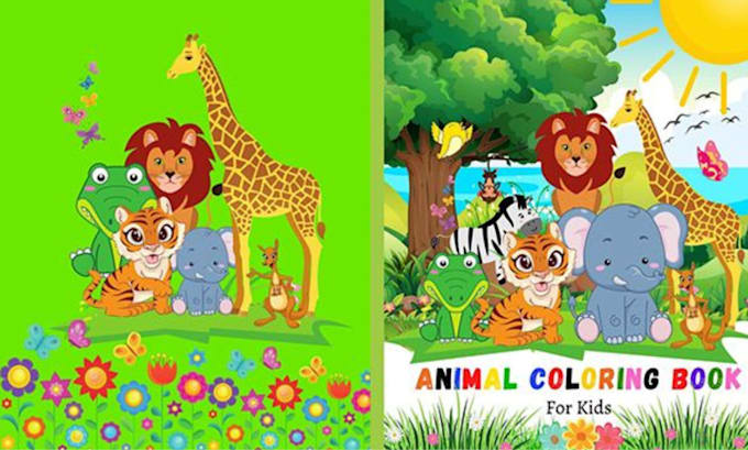 Draw bold and easy color book pages for child and adults by ...