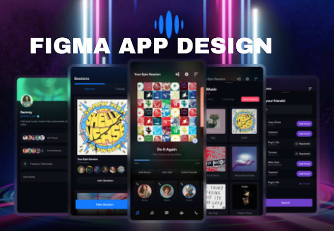 Figma mobile app design figma website ui ux figma landing page bubble mvp app by Diane_web | Fiverr
