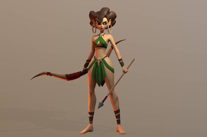 Animate 3d Cartoon Nsfw Sfw Character Realistic Texture Glb Model