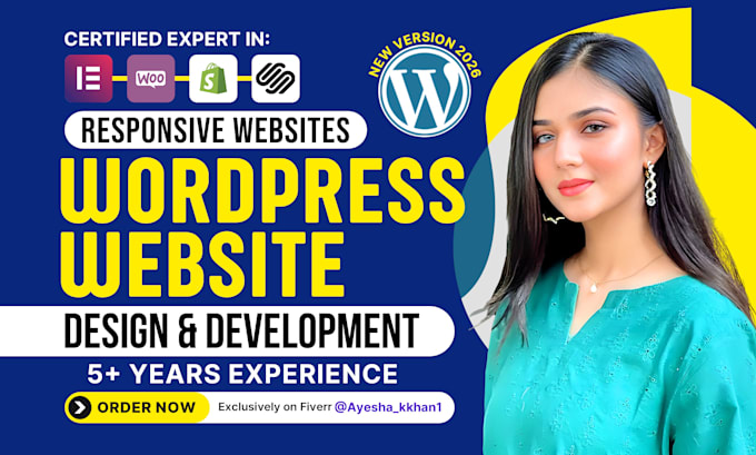 Create a responsive wordpress website design and development by Ayesha ...