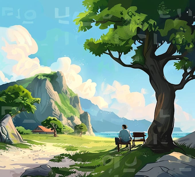 Create an environment concept art landscape design by Mohona12 | Fiverr