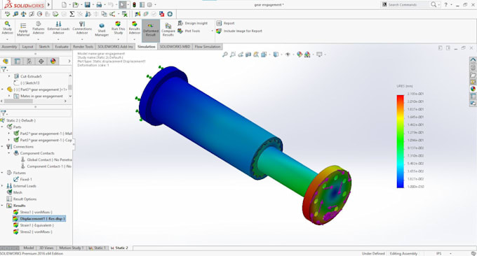 Do fea simulations on ansys and cad modeling on solidworks by Zoya_khan098 | Fiverr