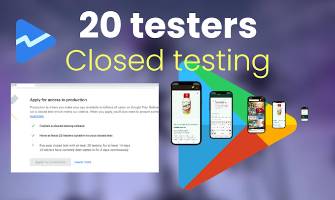 Provide real 12 testers or 20 testers for google play console closed ...