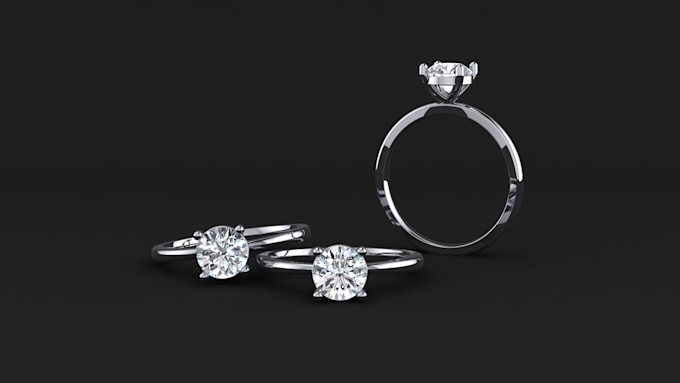 Provide 7 cad models for 1carat engagement rings for casting by ...