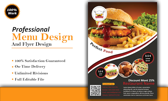 Design modern and aesthetic restaurant menu card by Jubayers03 | Fiverr