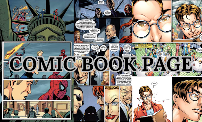 Draw comic book illustration, manga comic page, cover page, anime ...
