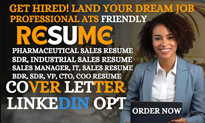 Write pharmaceutical sales resume, sales manager, saas, sdr, bdr, sales ...