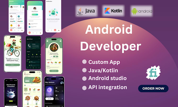 Android app developer ,do mobile app development by android studio java kotlin by Musmangul | Fiverr