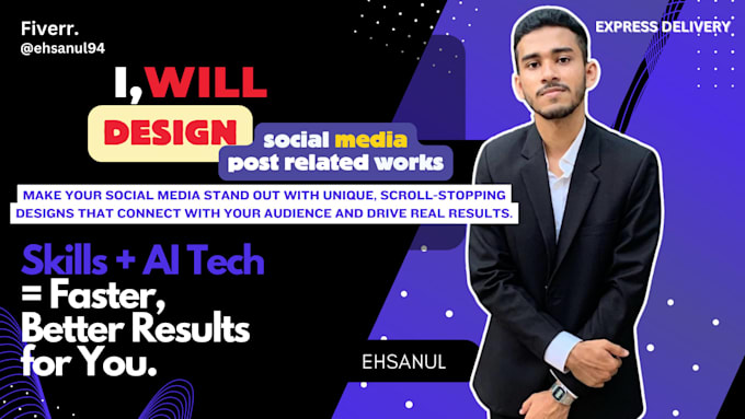 Design social media and personal posts by Ehsanul94 | Fiverr