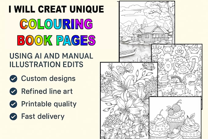 Create coloring book pages by Alvinafayyaz | Fiverr