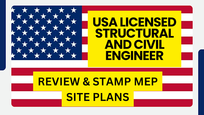 Provide structural stamp sign and seal for usa city permit drawings by ...