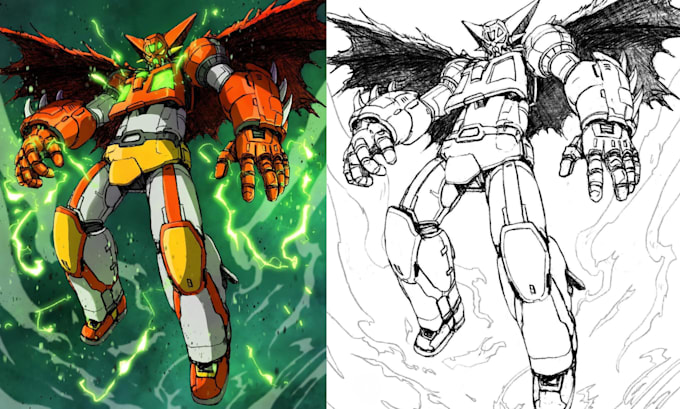 Illustrate comic character manga cover webtoon book page anime line ...