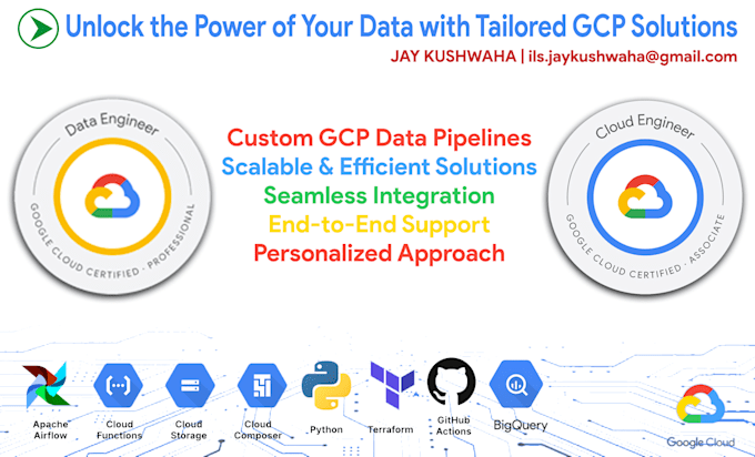 Do custom gcp stream and batch data pipelines by Kushjay | Fiverr