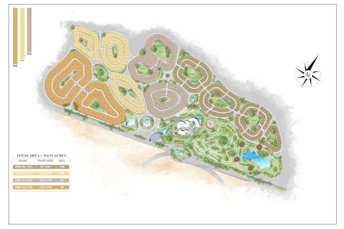 Render architecture plan, site plan and landscape plan on ps by ...
